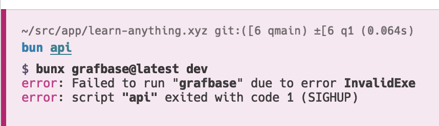 Bunx Breaks Even After Adding A Trusted Dependency · Issue 5552 · Oven Shbun · Github