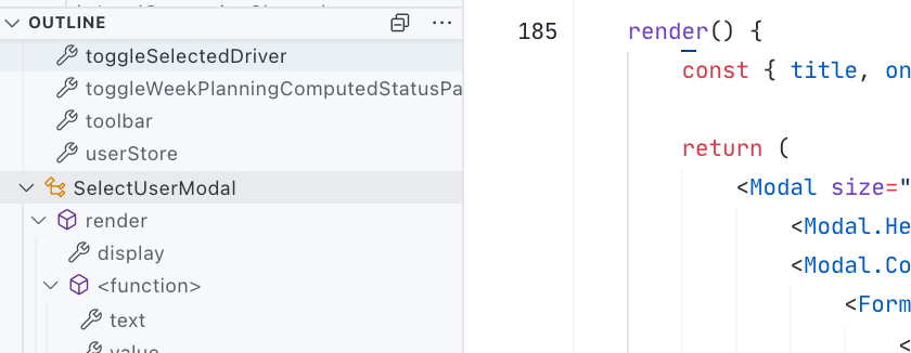 Highlight the parts automatically in the Outline Sidebar as you click ...