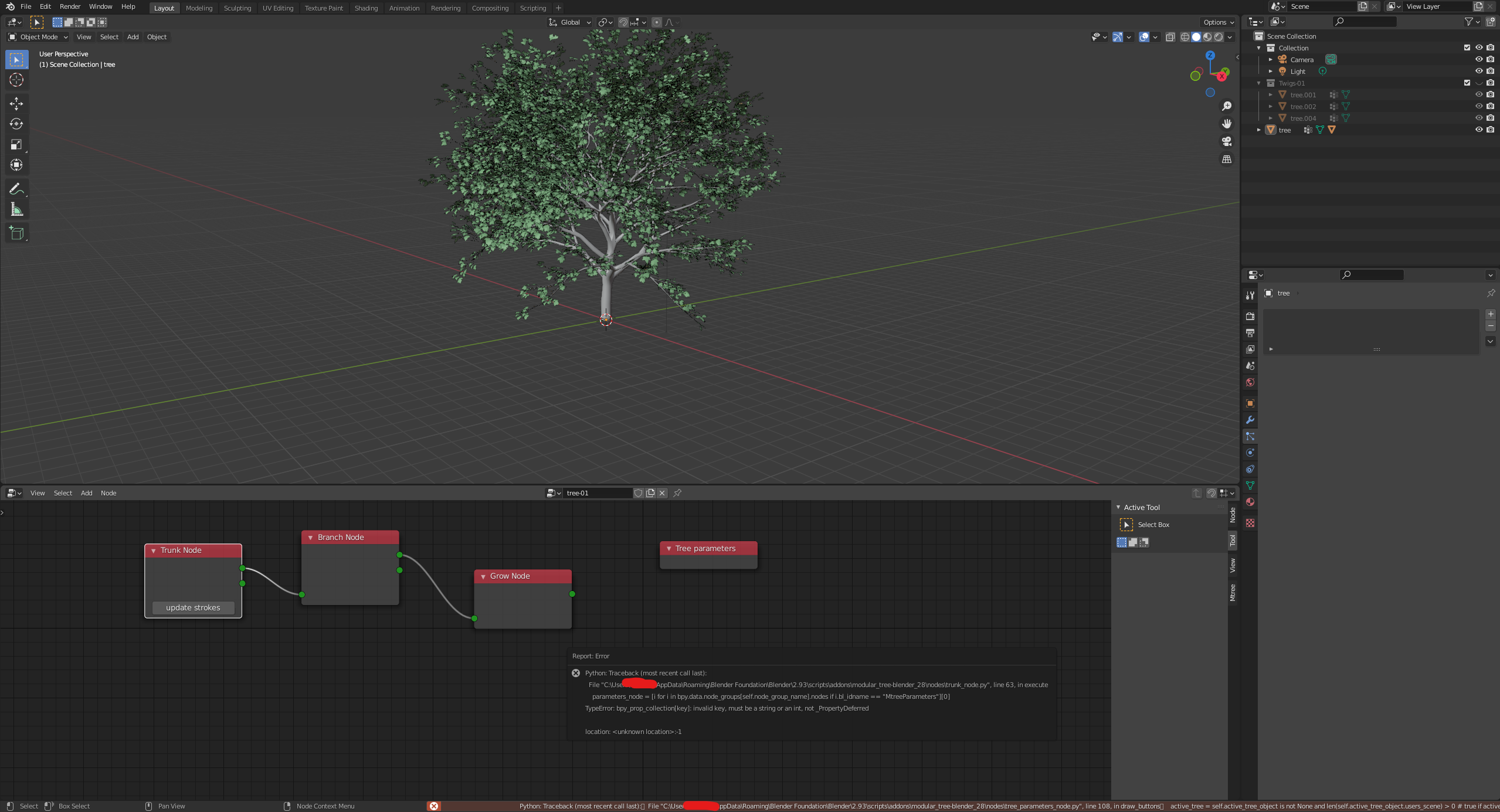 Created nodes are blank and does not work · Issue #306 · MaximeHerpin/modular_tree · GitHub