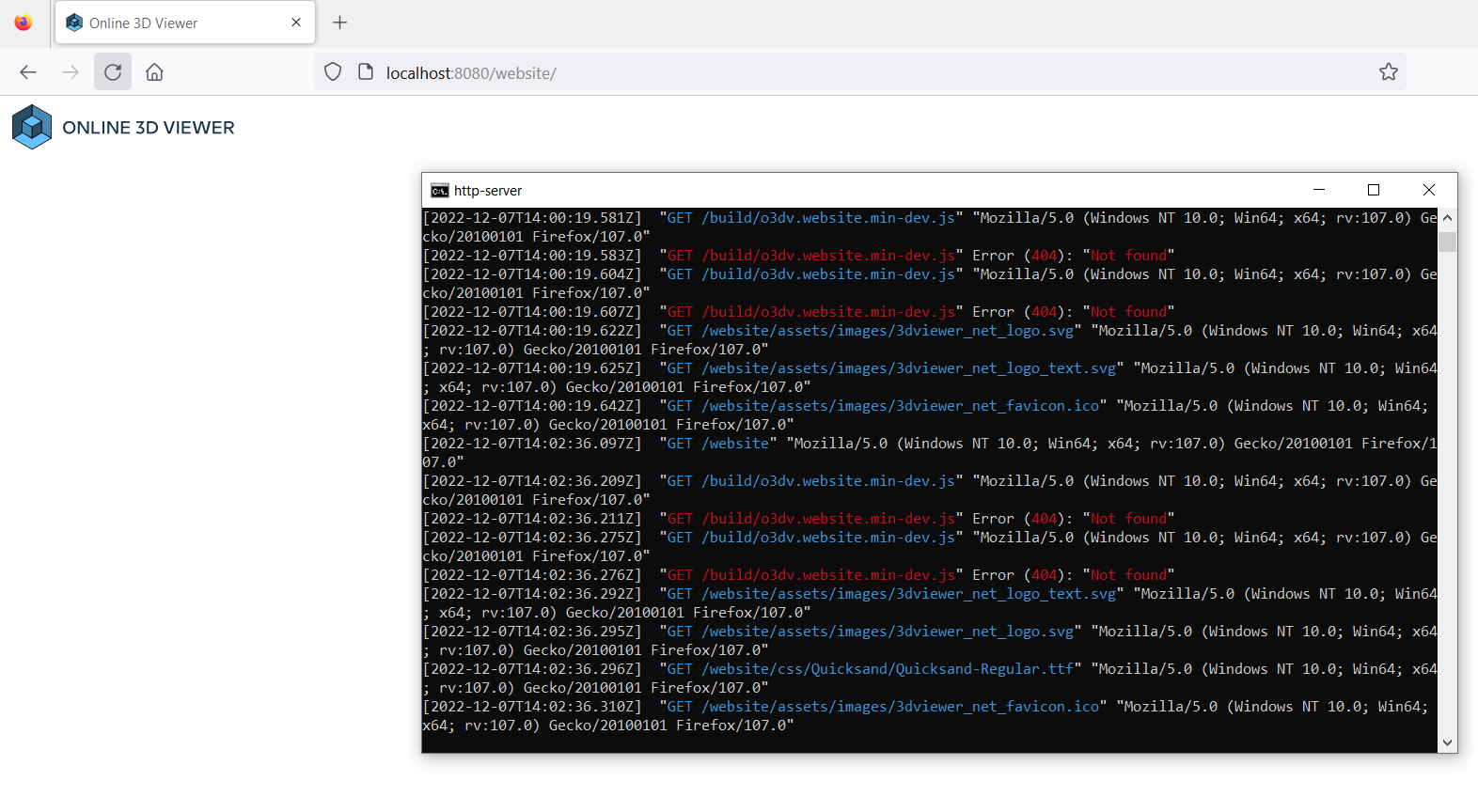 Running website KO (only logo display in browser) · Issue #335 · kovacsv/Online3DViewer · GitHub
