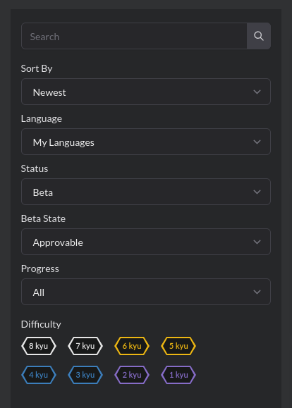 Make kata awaiting approval easy to find · Issue #999 · codewars/codewars.com · GitHub