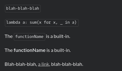 Feedback on new Markdown style · Issue #2212 · codewars/codewars.com · GitHub
