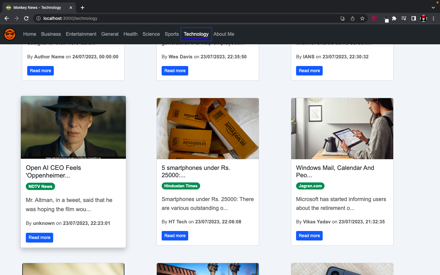 GitHub - RahulGupta77/Monkey-News-Web-App: this web application offers an engaging and user ...