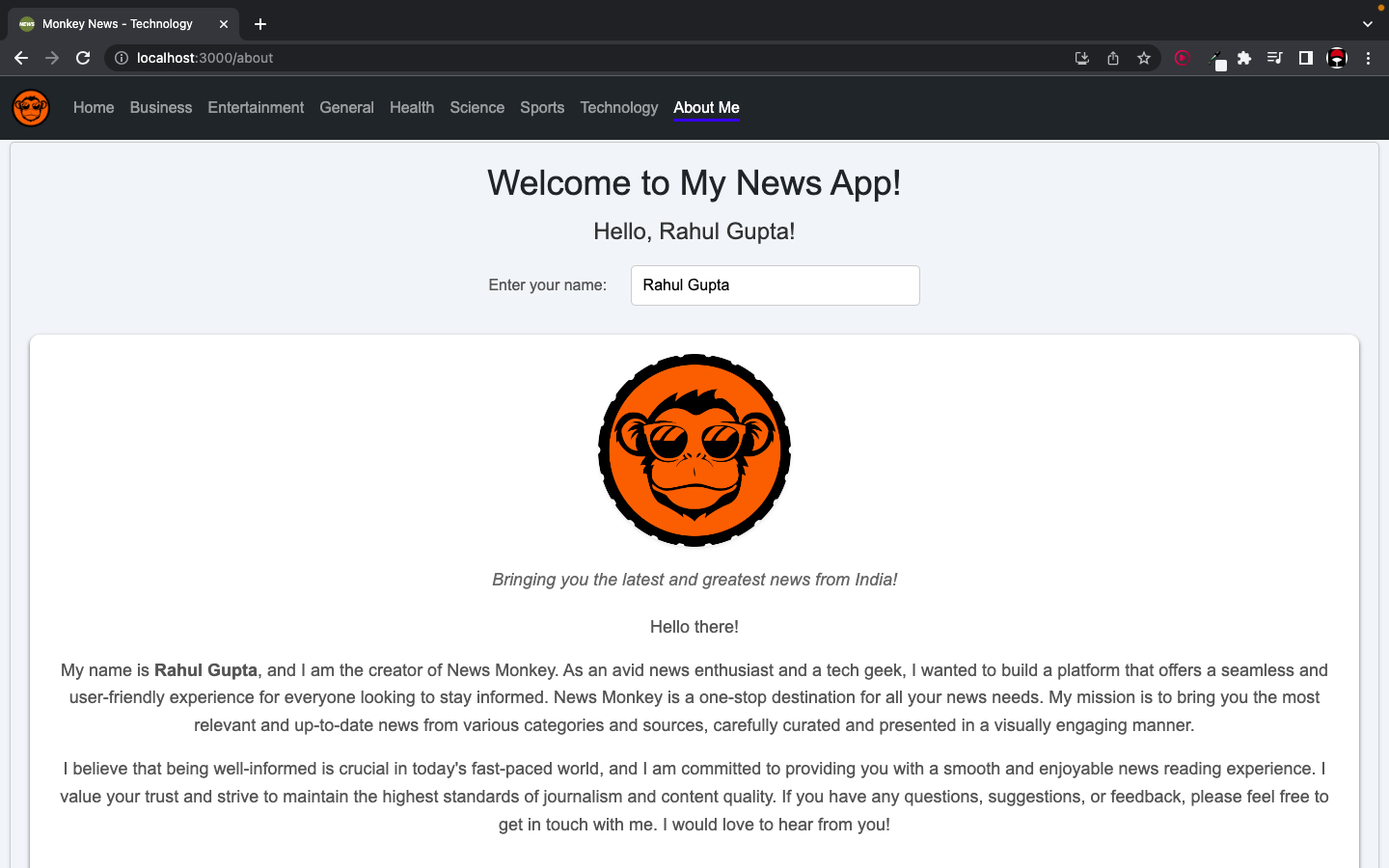 GitHub - RahulGupta77/Monkey-News-Web-App: this web application offers an engaging and user ...