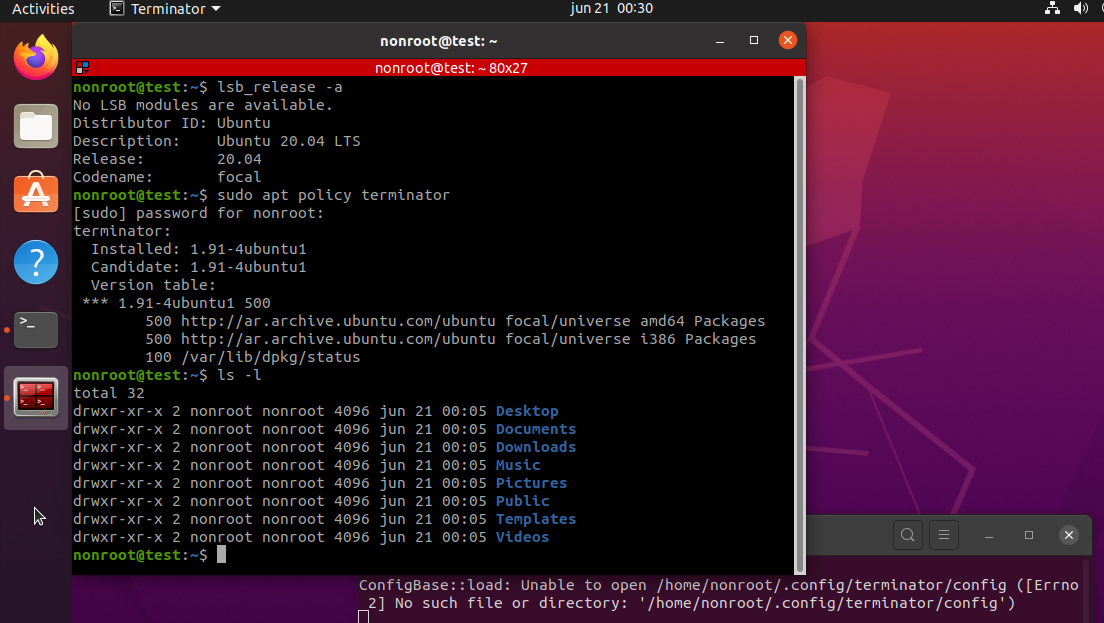 No Text Display on Ubuntu r20.04 · Issue #139 · gnome-terminator/terminator · GitHub