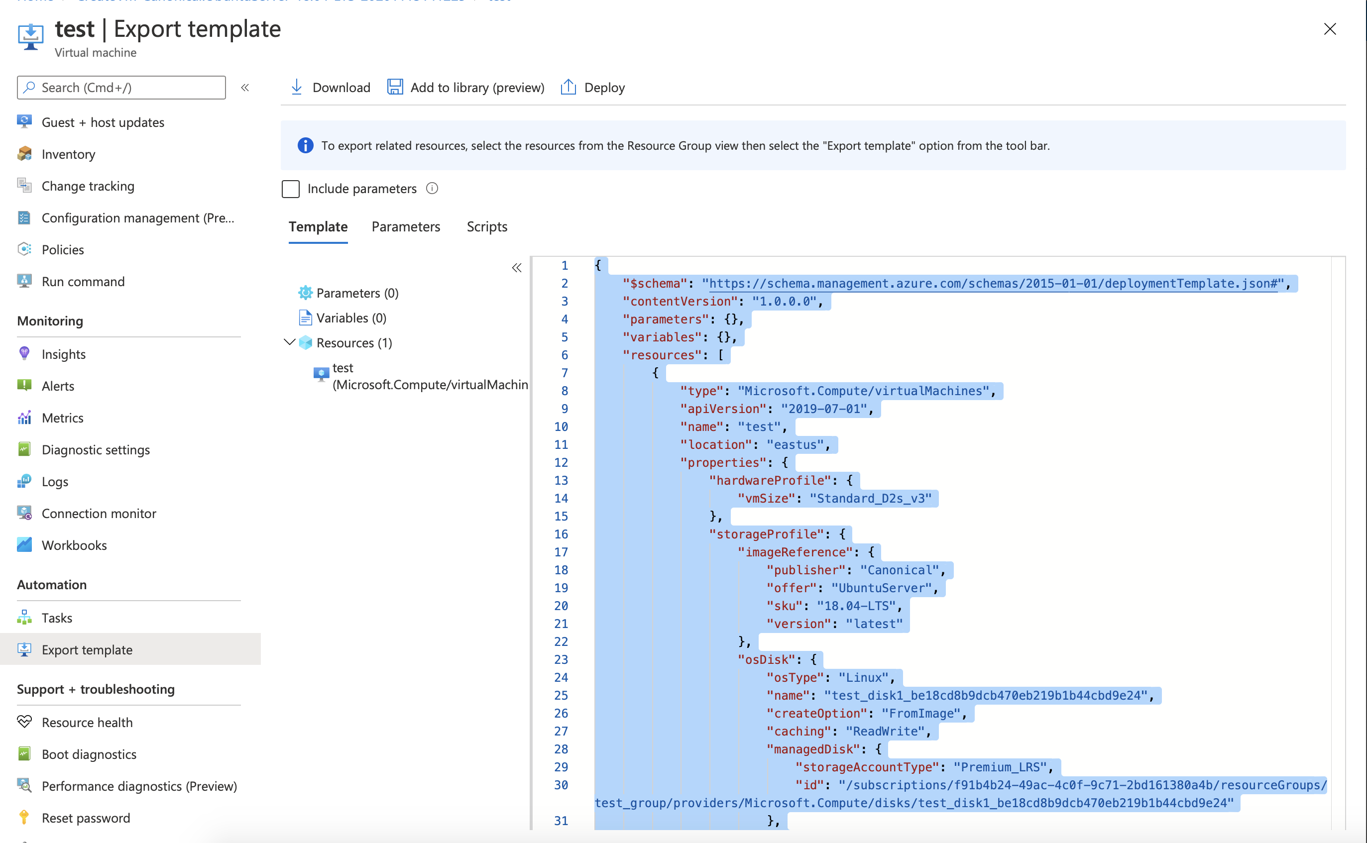 Exporting Template · Issue #15908 · Azure/azure-cli · GitHub