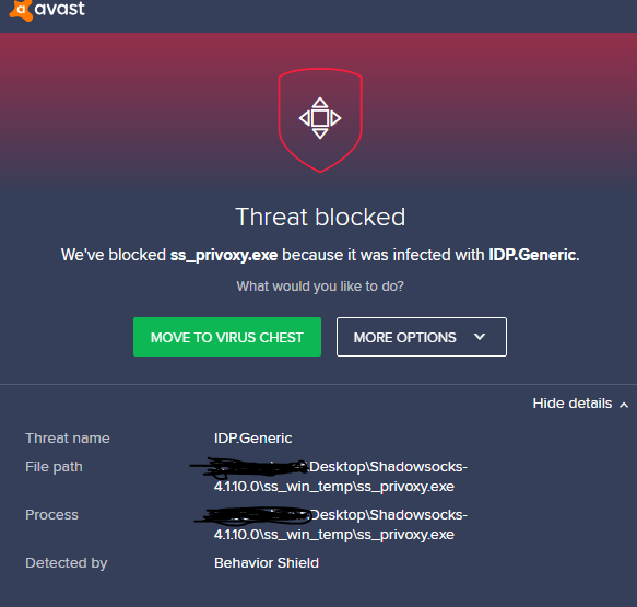 Anti Virus Detected Ssprivoxyexe As A Virus · Issue 2873