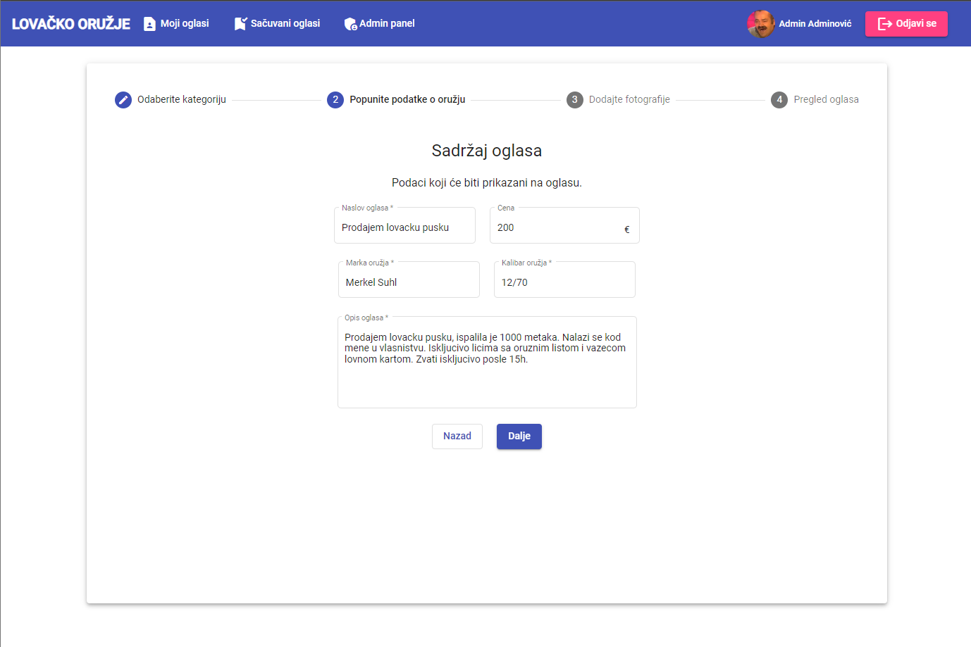 GitHub - MixXz/elfak-rwa-angular: Web aplikacija za oglašavanje polovnog lovačkog oružja