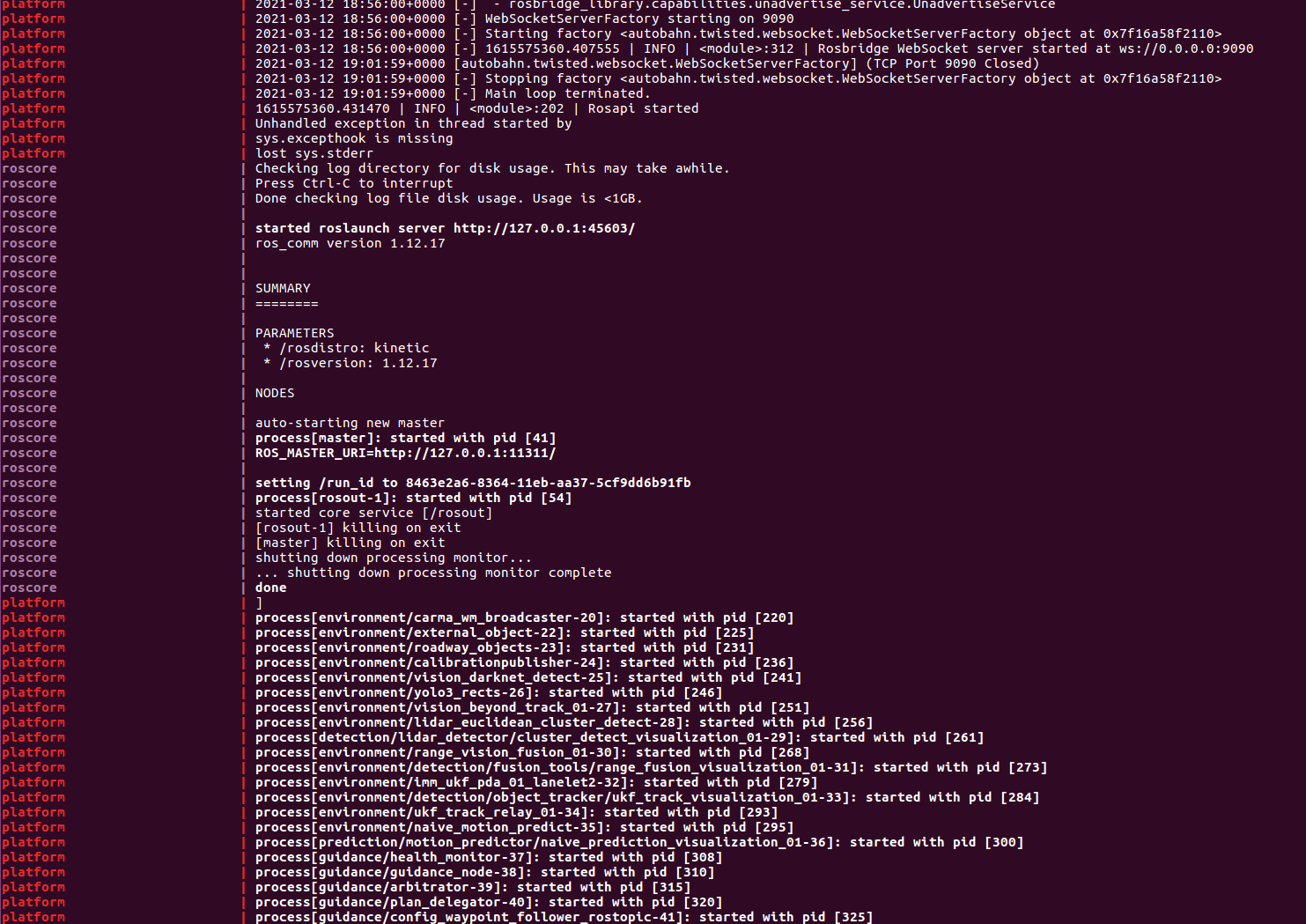 Unable to Start CARMA platform · Issue #1146 · usdot-fhwa-stol/carma ...