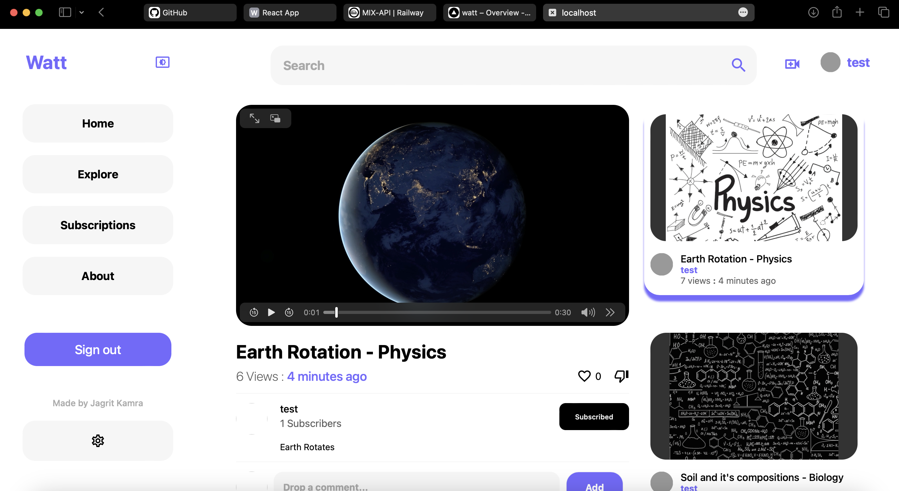 GitHub - jagritx/Watt: Watt is a skill video hosting/streaming platform built using React, Redux ...