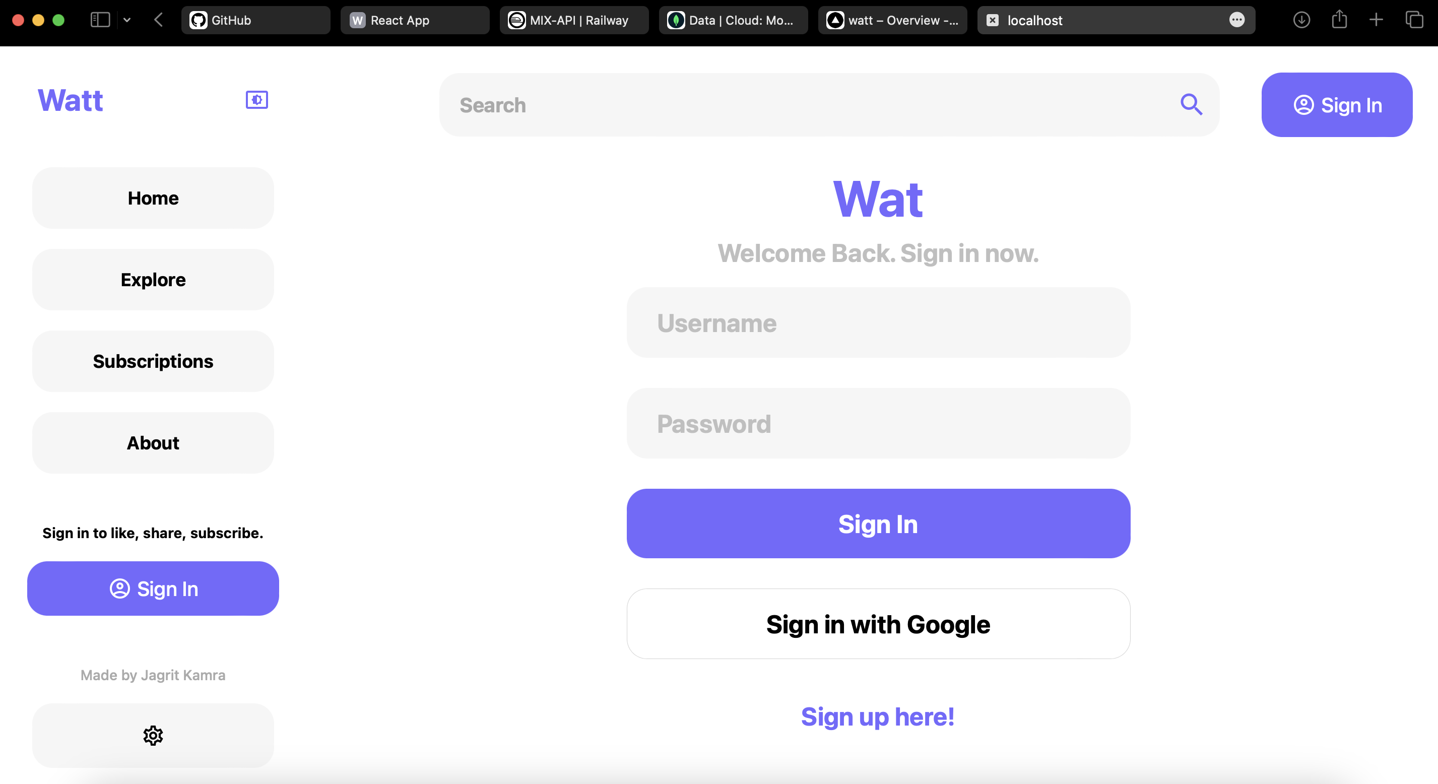 GitHub - jagritx/Watt: Watt is a skill video hosting/streaming platform built using React, Redux ...