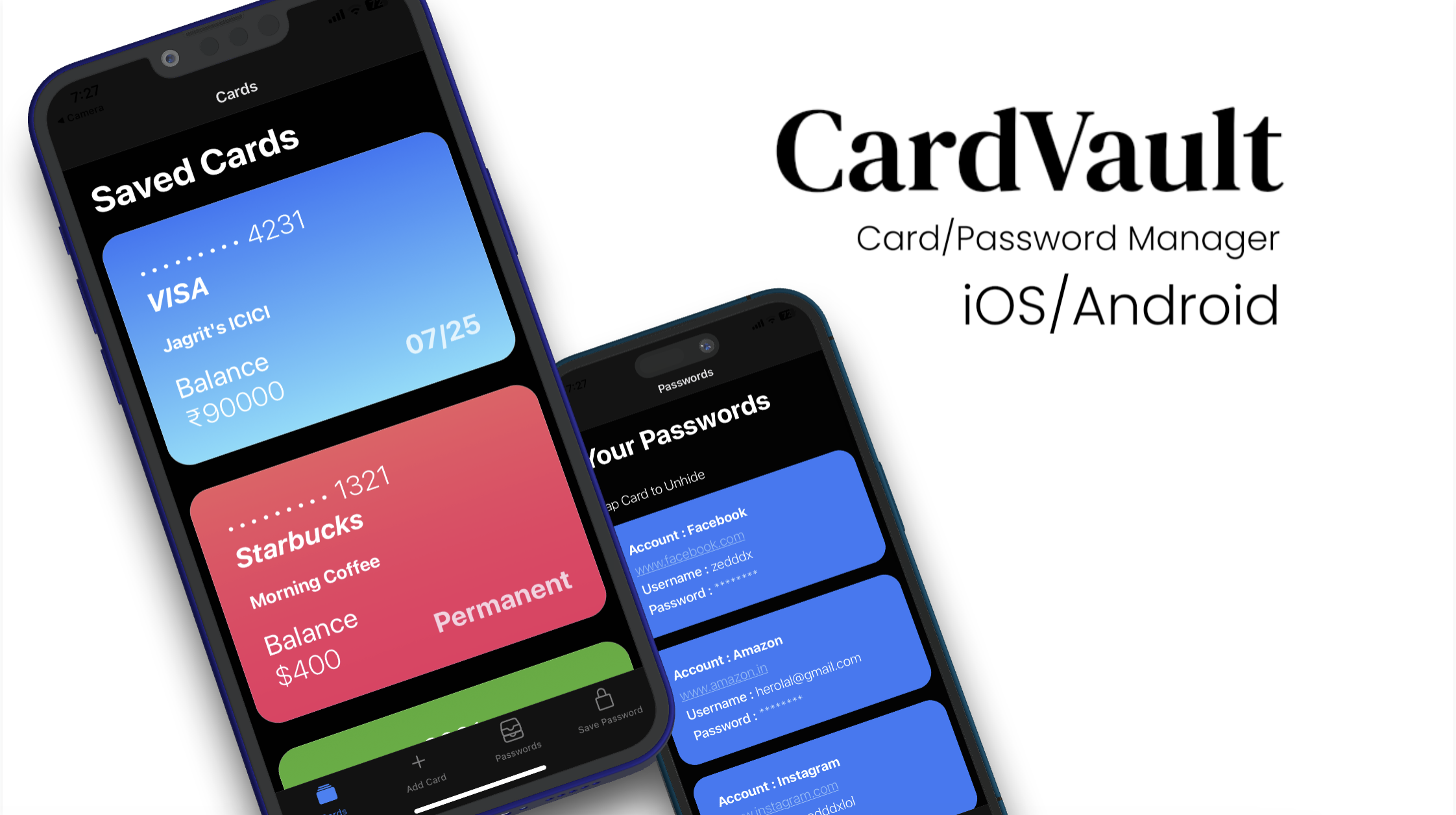 GitHub - jagritx/CardVault: Cross Platform Card/Password Manager App.