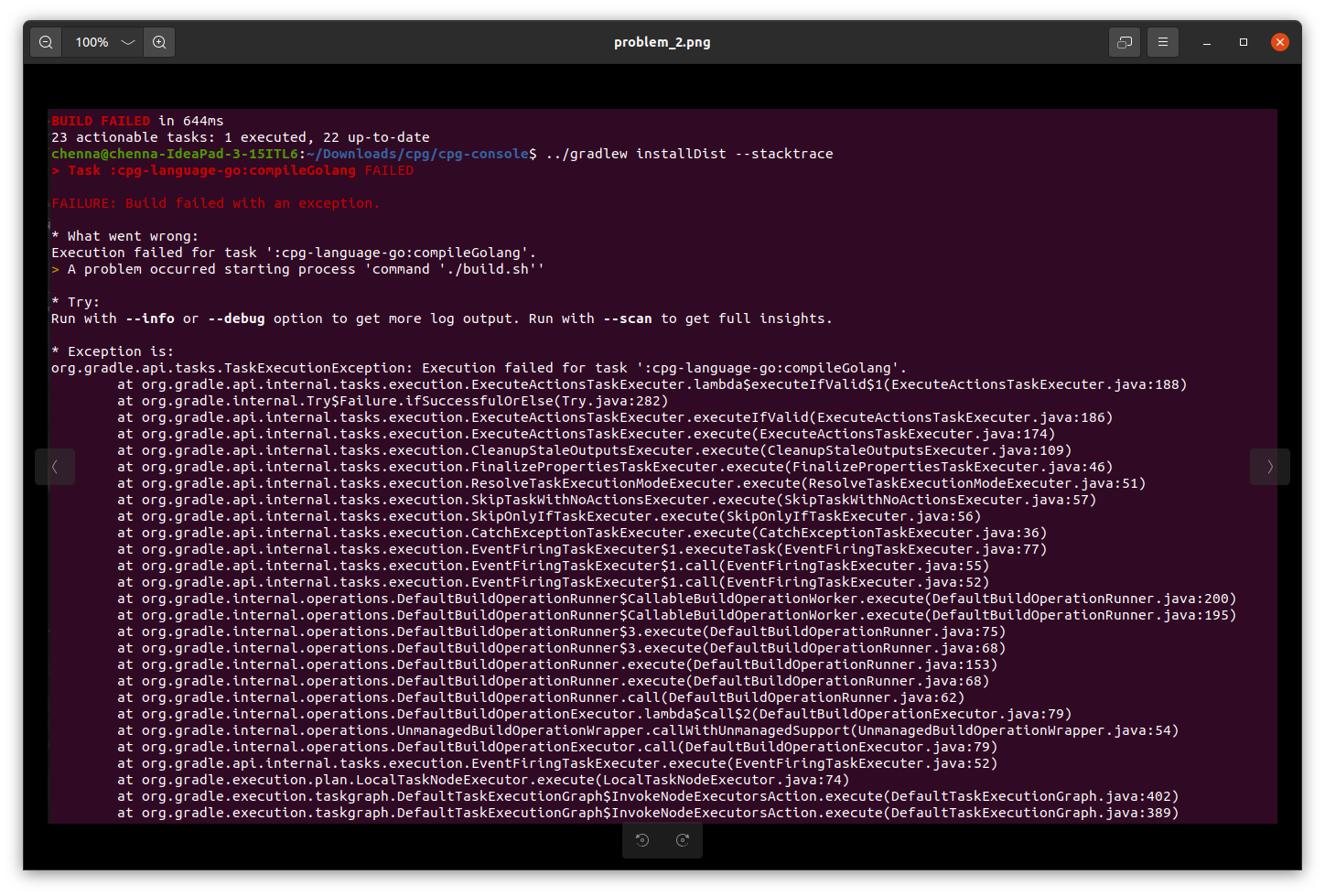 `gradlew installDist` fails if Go is not installed · Issue #871 · Fraunhofer-AISEC/cpg · GitHub