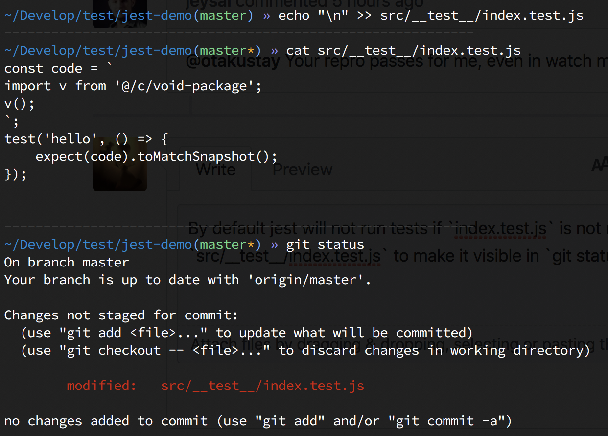 Jest Tries To Extract Requires From All Files Including Snapshot Files · Issue 4552 · Jestjs