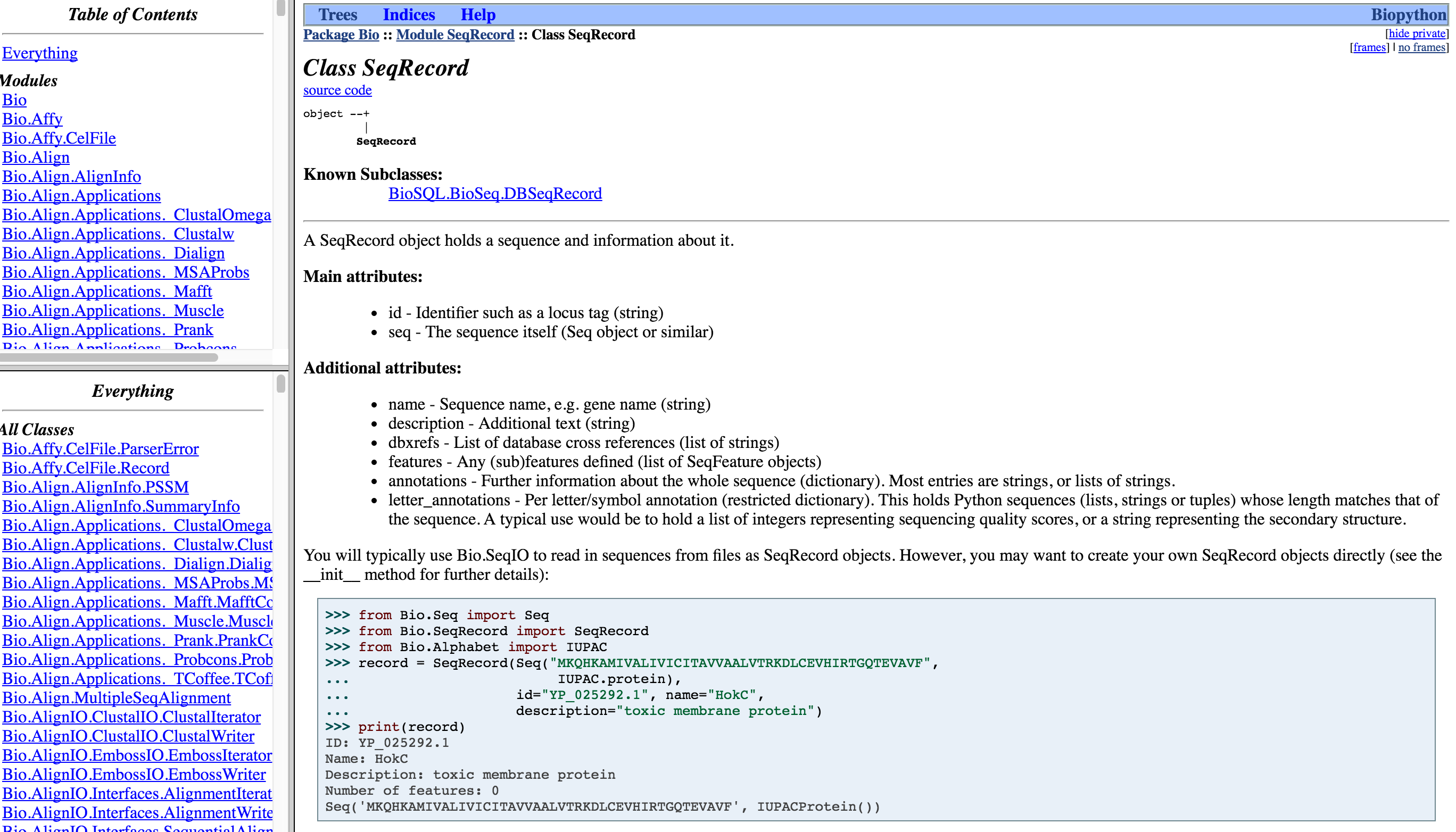 Replacing epydoc for API documentation · Issue #906 · biopython/biopython · GitHub