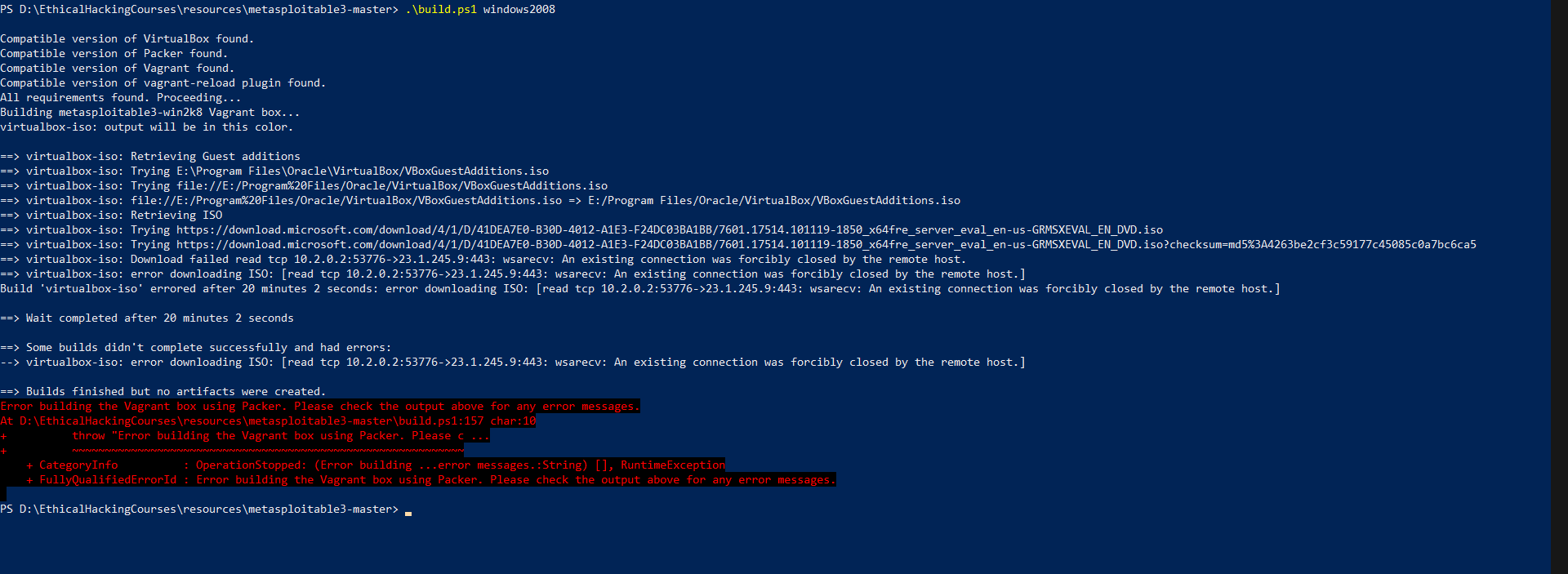 build issues · Issue #601 · rapid7/metasploitable3 · GitHub