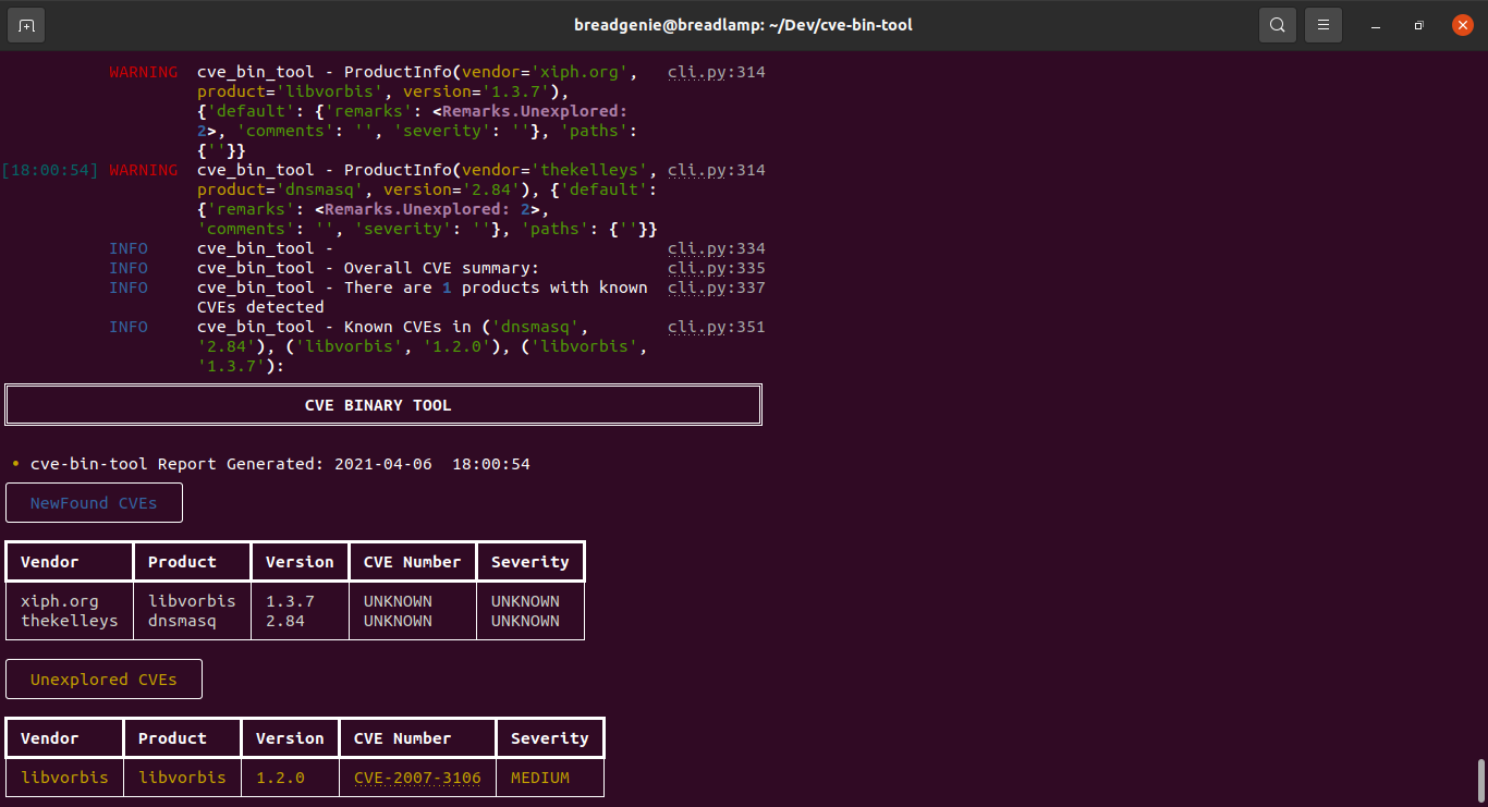 Unknown CVEs in output when there's atleast one CVE in any of the ...