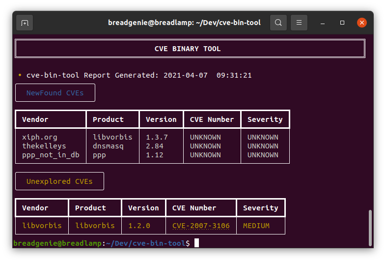 Unknown CVEs in output when there's atleast one CVE in any of the packages and no CVEs in others ...