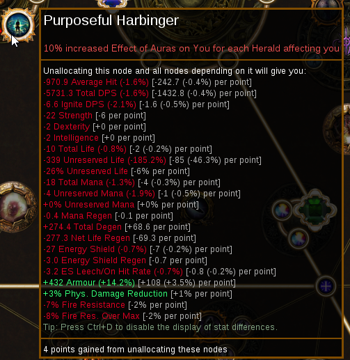Purposeful Harbinger and some other cluster jewel nodes not calculated ...