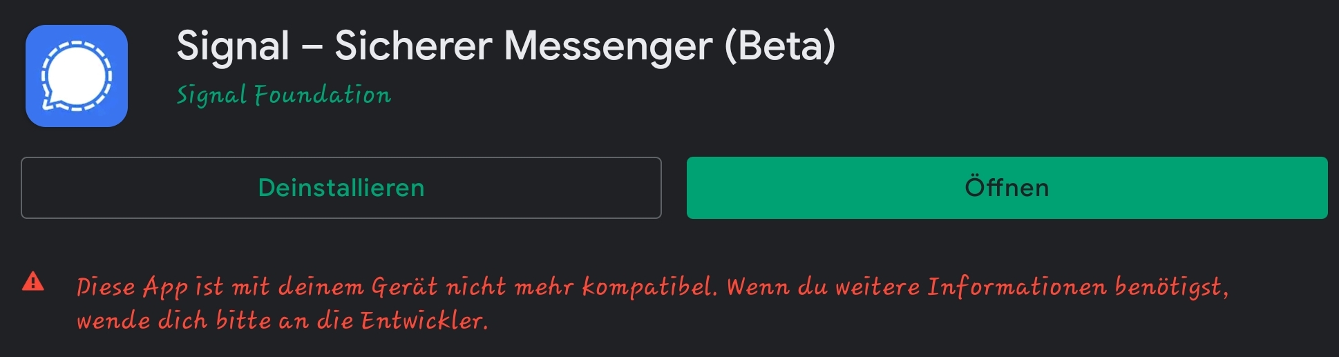Can't install from Google Play Store · Issue #11423 · signalapp/Signal-Android · GitHub
