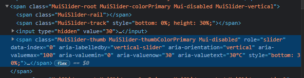 [Slider] Disabled slider's thumb doesn't have `aria-disabled` attribute · Issue #27031 · mui ...