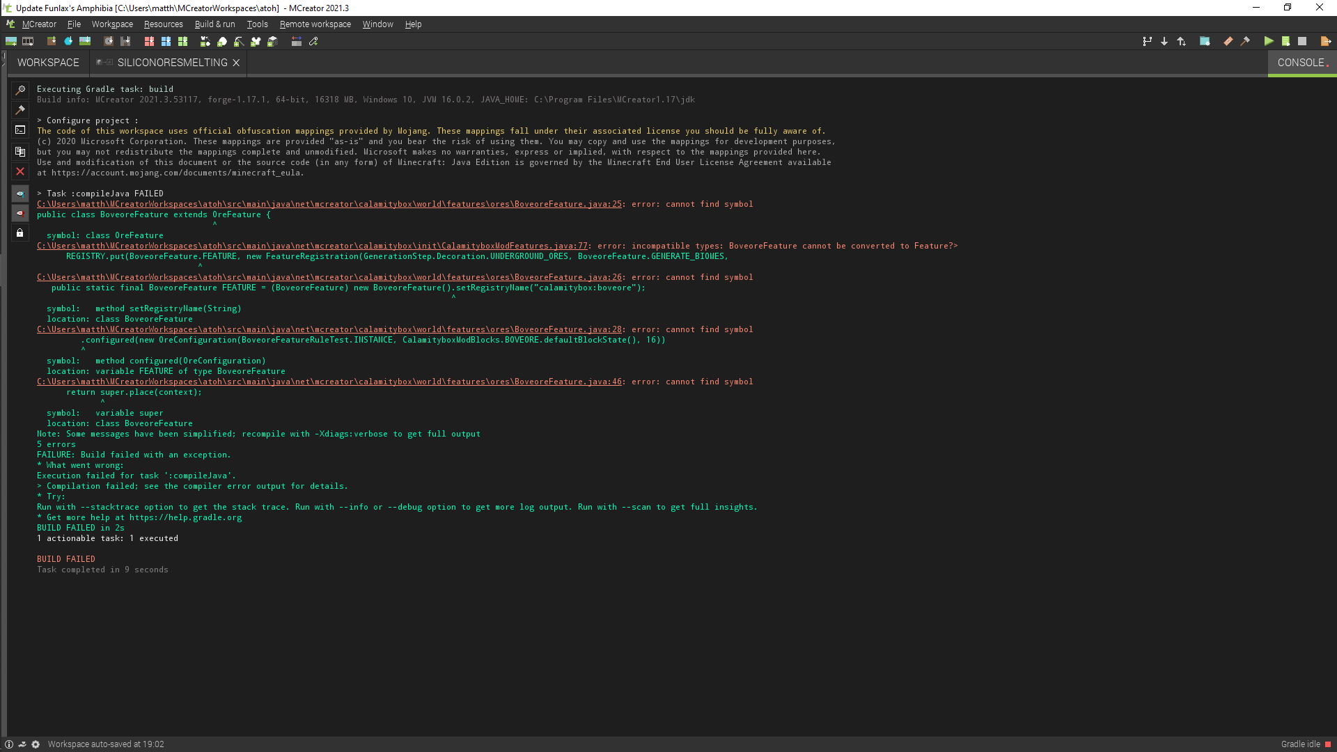 ore error cannot find symbol · Issue #2336 · MCreator/MCreator · GitHub