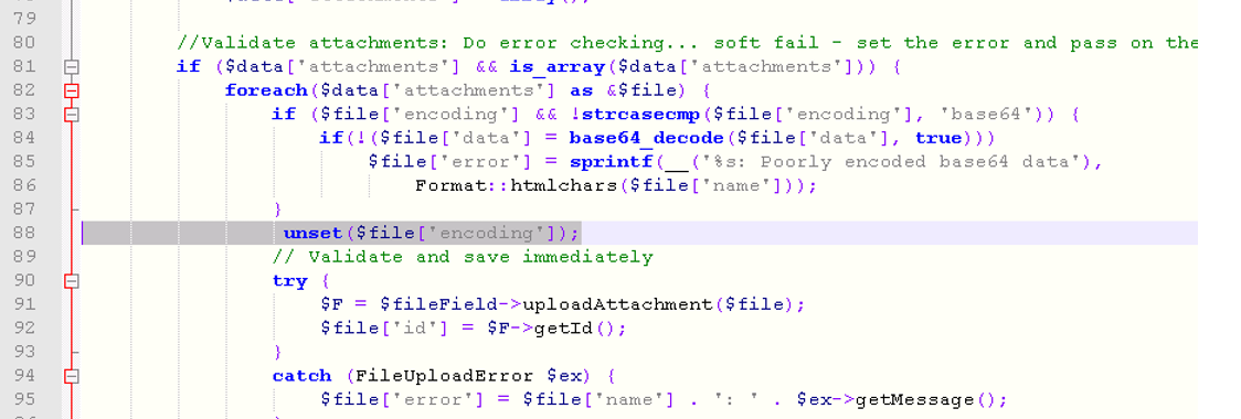 File attachment are double base64-decoded if submitted through API ...