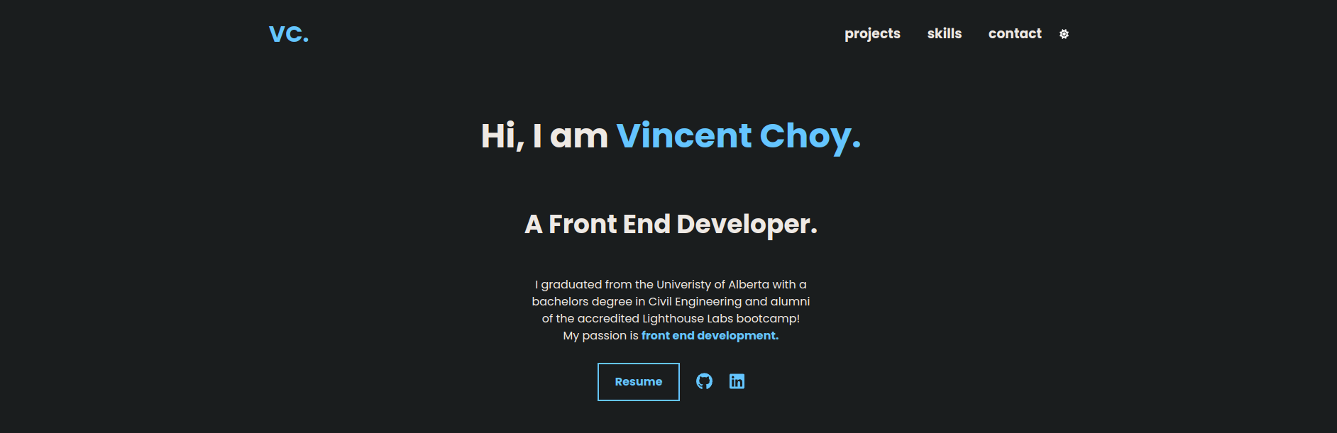 GitHub - VincentHChoy/portfolio-website: portfolio website to display my projects and skills