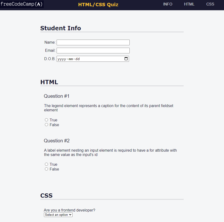 GitHub - tiagoc0sta/Acessibility-Quiz: Learn Accessibility by Building a Quiz - FreeCodeCamp