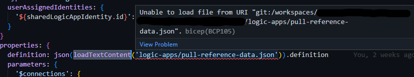 Loadtextcontent Yields Bcp105 Error In Github Codespaces · Issue 6860 · Azurebicep · Github 6780