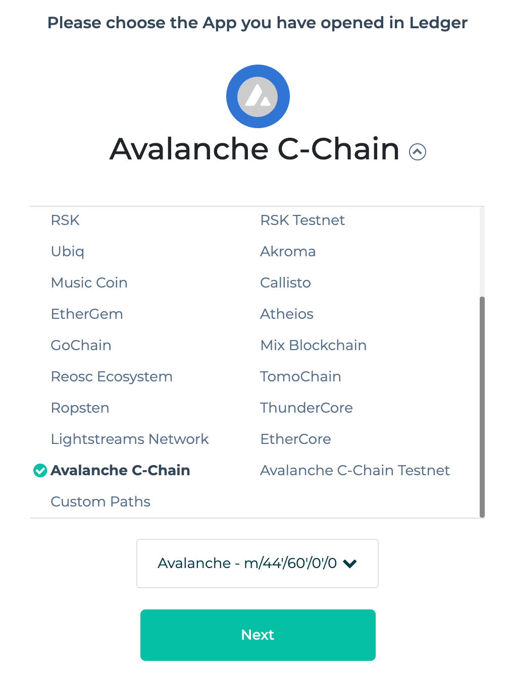 Avalanche login with Ledger isn't working · Issue #3019 · MyEtherWallet/MyEtherWallet · GitHub