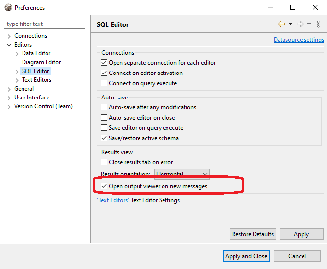 SQL output tab must be visible along with results · Issue #10683 ...