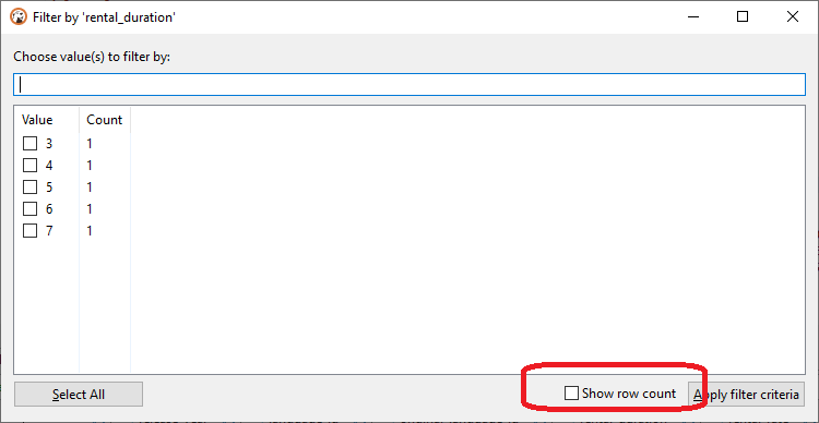 Filtering the results of a conditional SQL query results in a full ...