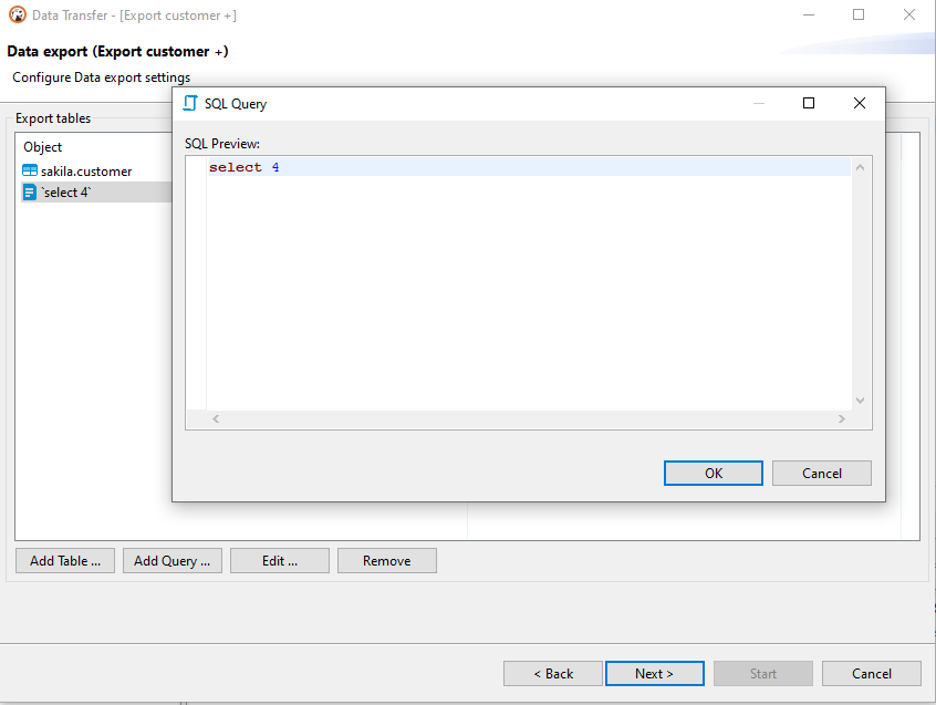 Data transfer: edit SQL queries in data export task · Issue #13169 · dbeaver/dbeaver · GitHub