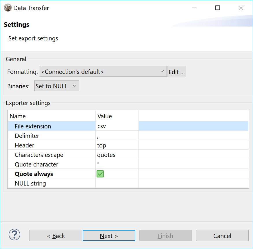 Possible to add "" around all values on exporting resultset? · Issue #2719 · dbeaver/dbeaver ...