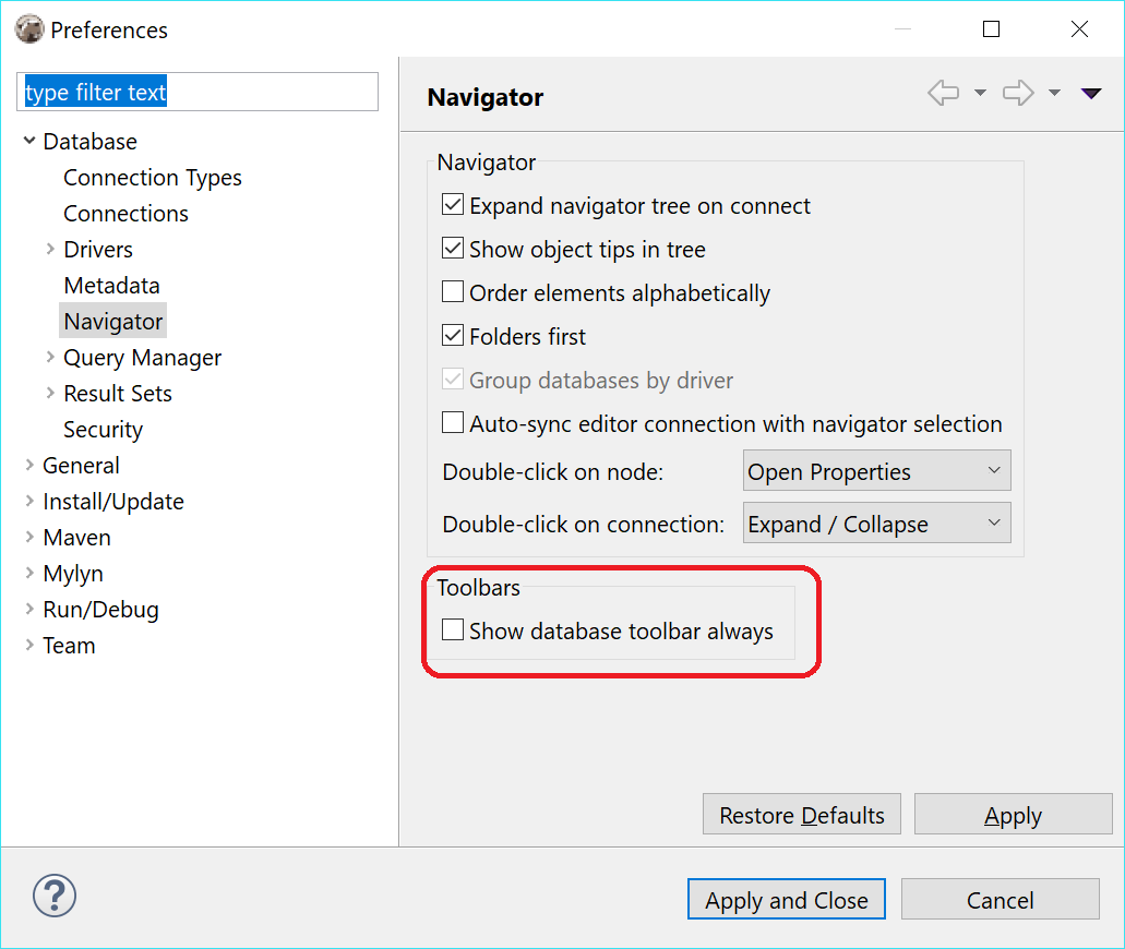 DBeaver toolbar in non DBeaver perspective · Issue #2840 · dbeaver ...