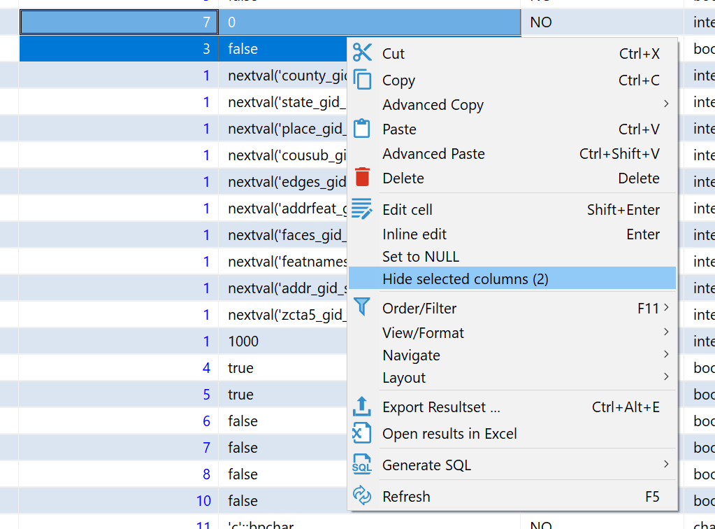 Columns visibility configuration in results view · Issue #3201 ...