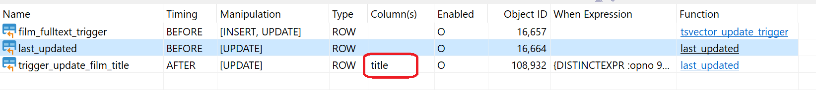 Feature Request Display Trigger Attribute In Tables Properties Tab Under Declaration Window