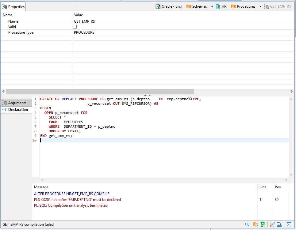 [Bug / missing functionality] Compile log window is empty after compile Oracle DB package ...