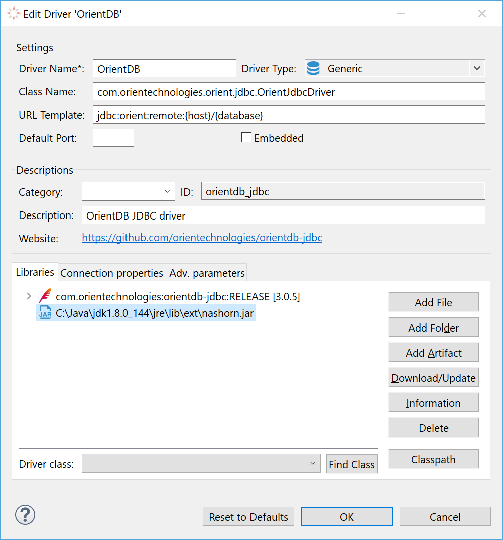 OrientDB 3.0 driver cannot connect · Issue #3934 · dbeaver/dbeaver · GitHub