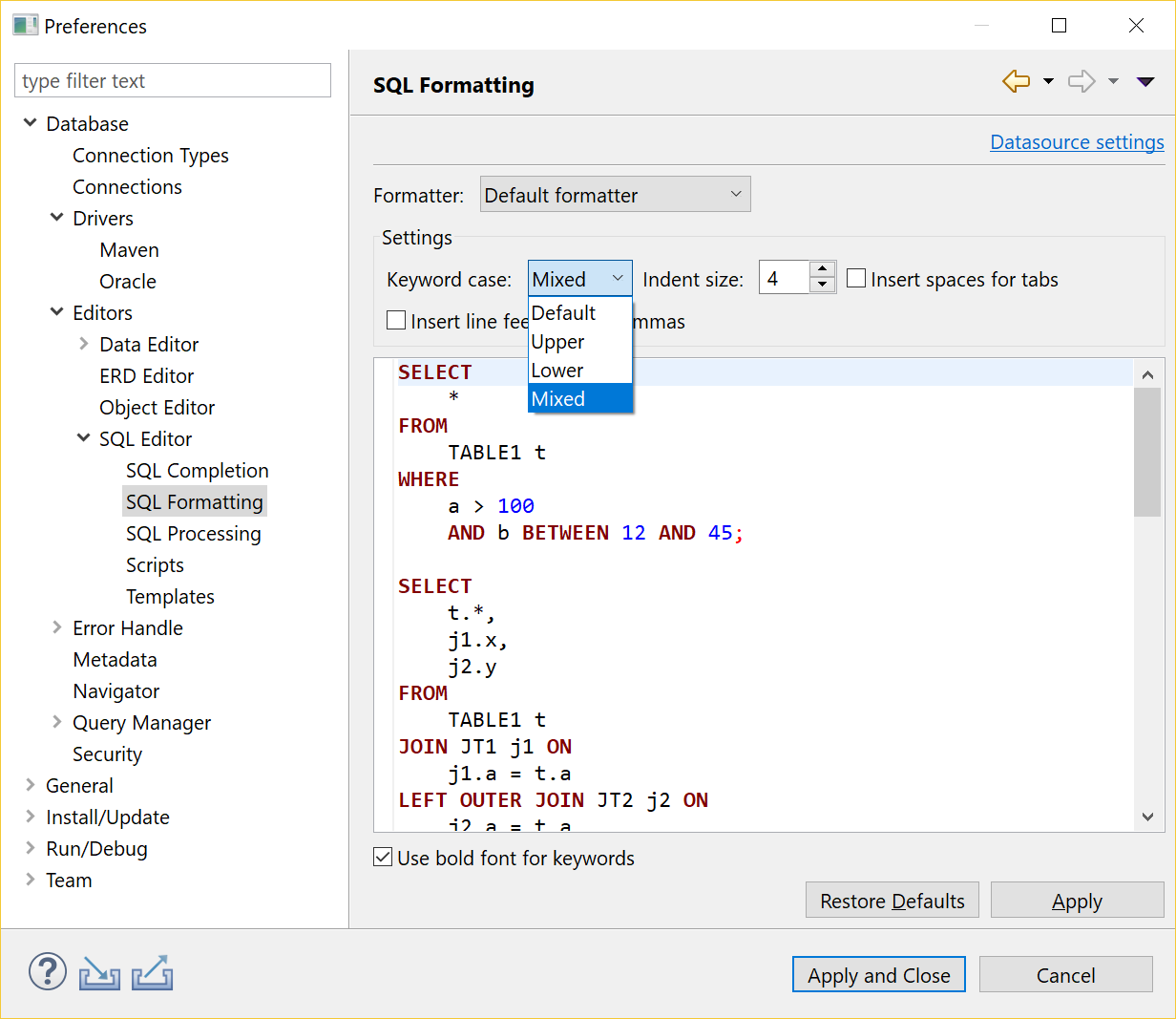 Query editor lowercases keywords · Issue #4367 · dbeaver/dbeaver · GitHub