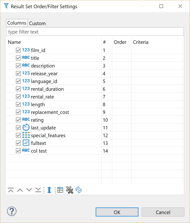 Add column name searching/filtering/sorting in Custom Filters · Issue ...
