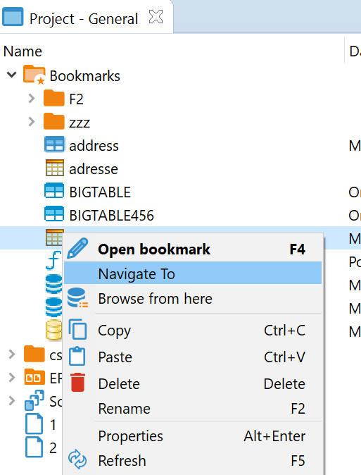 Bookmark Browse And Popup Menu · Issue 5003 · Dbeaverdbeaver · Github 