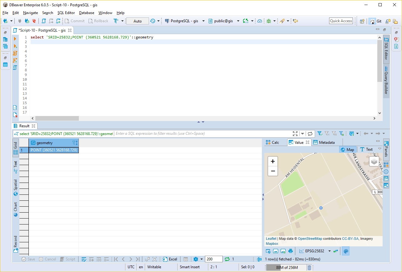 Geometries with EPSG:25832 are not displayed correctly in the map panel ...