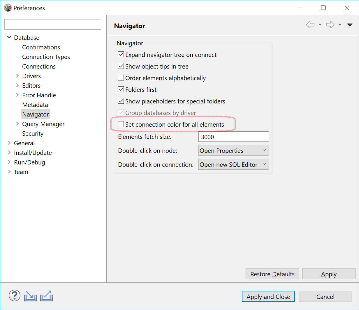 Color Of Connection Items In Database Navigator Does Not Match Connection Color · Issue 5705