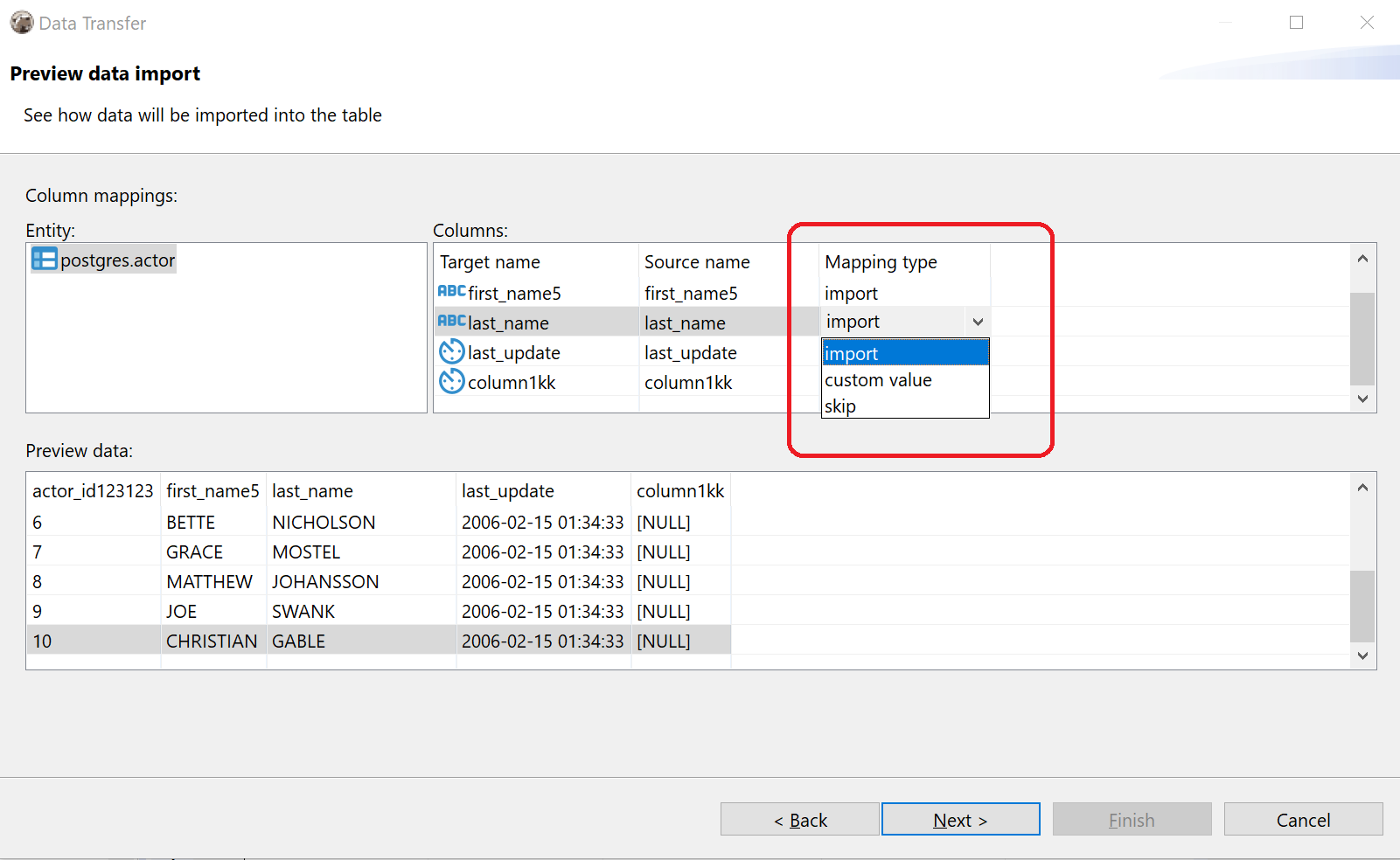 Can't go next when import CSV · Issue #5549 · dbeaver/dbeaver · GitHub