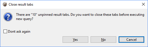 Keep multiple results tabs open if 'Execute' is clicked after 'Execute in separate results tab ...
