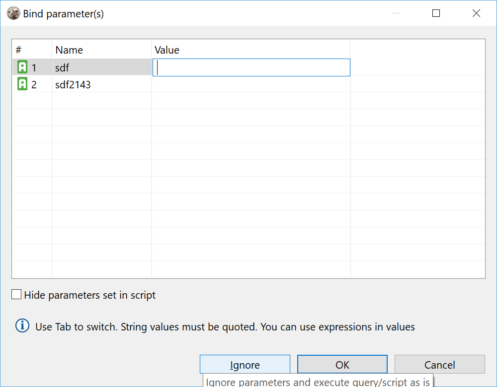 Variables Binding Disable For A Particular Scriptquery · Issue 6523 · Dbeaverdbeaver · Github