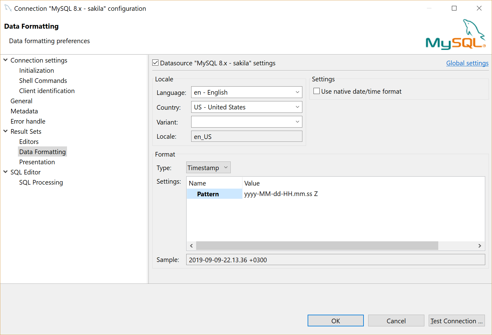 Changed Format For Timestamp And Datetime Column Type Issue 6699 