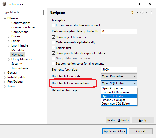 Can I Make The Sql Editor The Default Double Click Action When Clicking On A Connection · Issue 0810